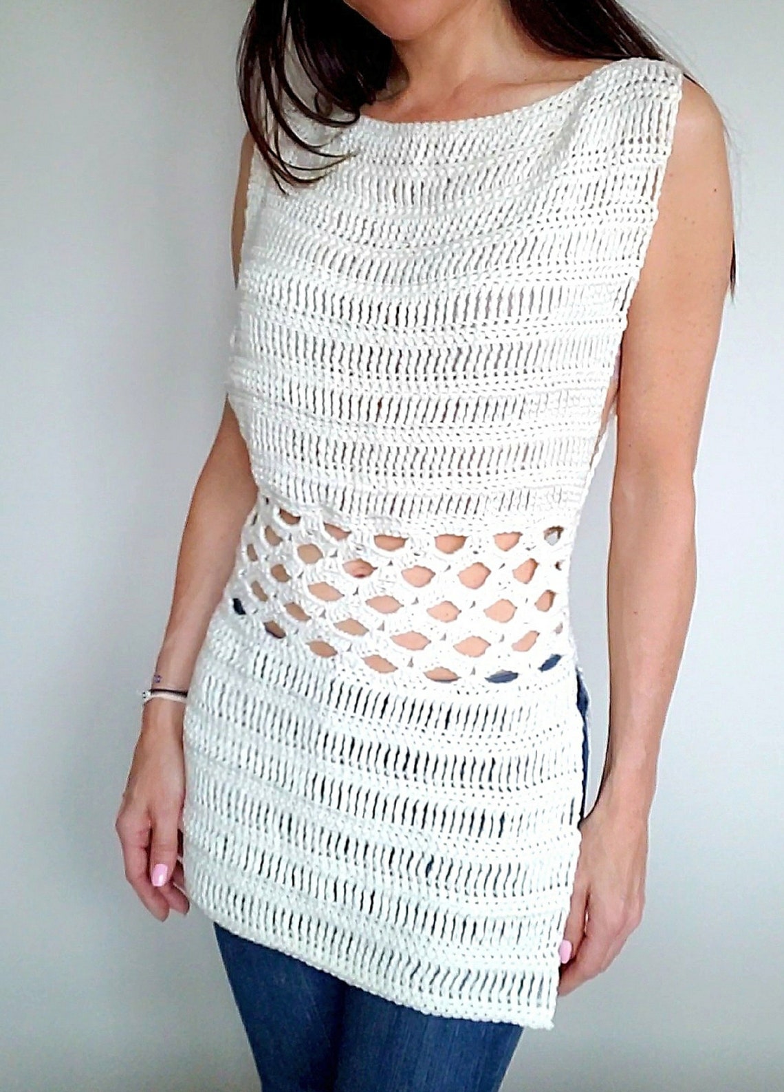 Fiesta Tunic Cover up Crochet Pattern PDF All Sizes Easy - Etsy