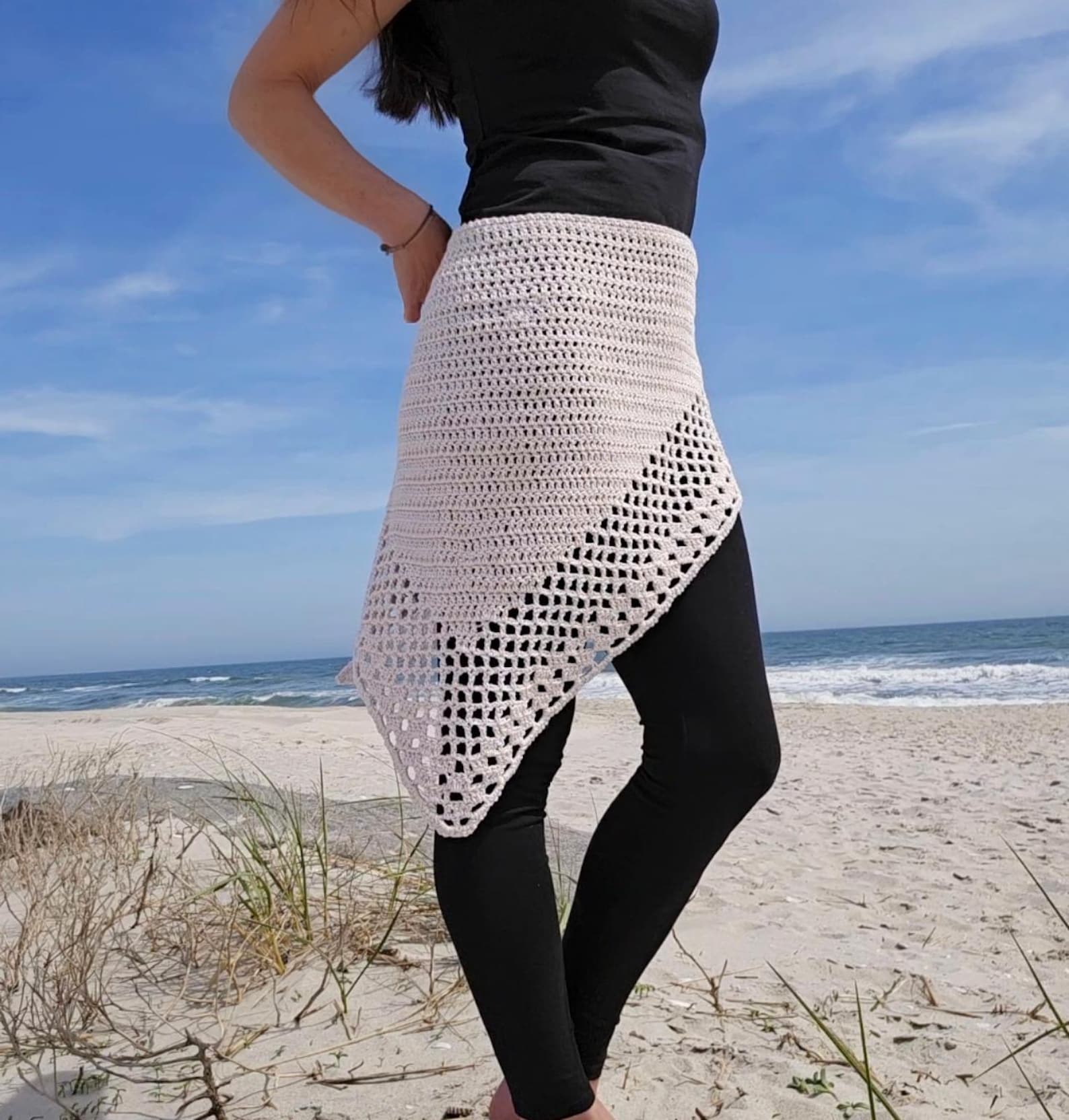 Simple Classic Triangular Shawl Sarong Crochet Pattern PDF Easy ...