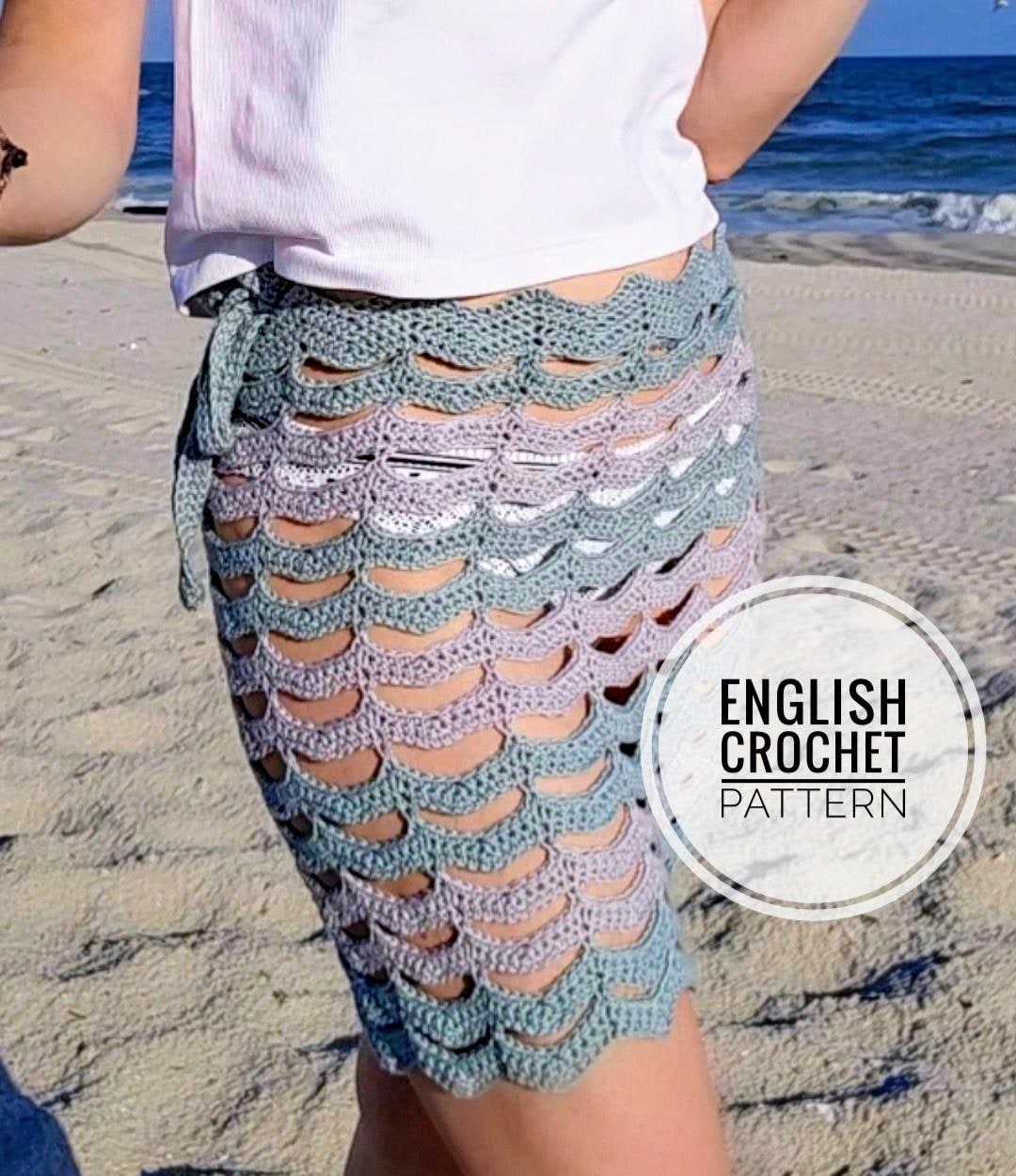 Tranquil Tropics Sarong Skirt Crochet Pattern PDF Beach Cover Up - Etsy