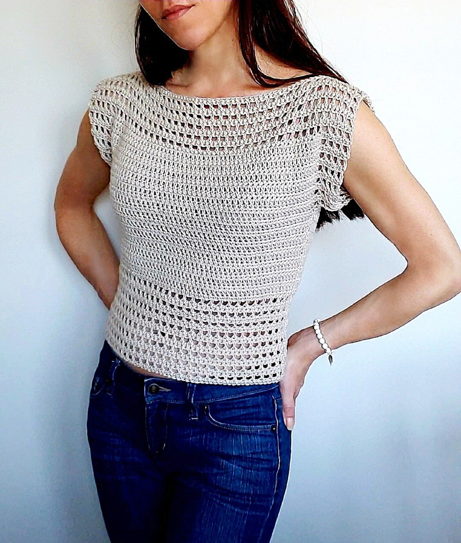Timeless Mesh Top Crochet Pattern PDF Easy Beginner Cap - Etsy