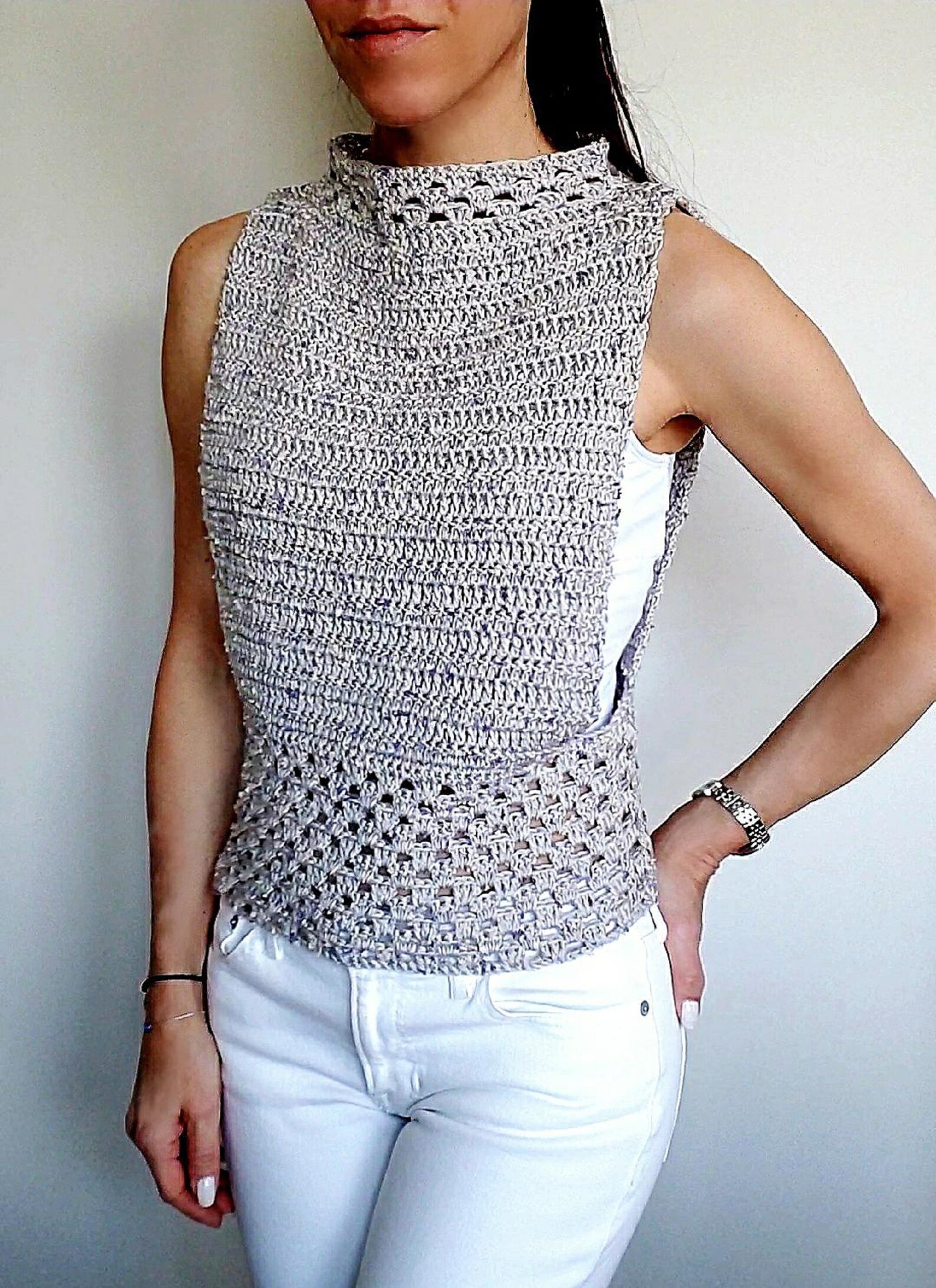 Alluring Open Sided Vest Crochet Pattern PDF Easy Beginner - Etsy