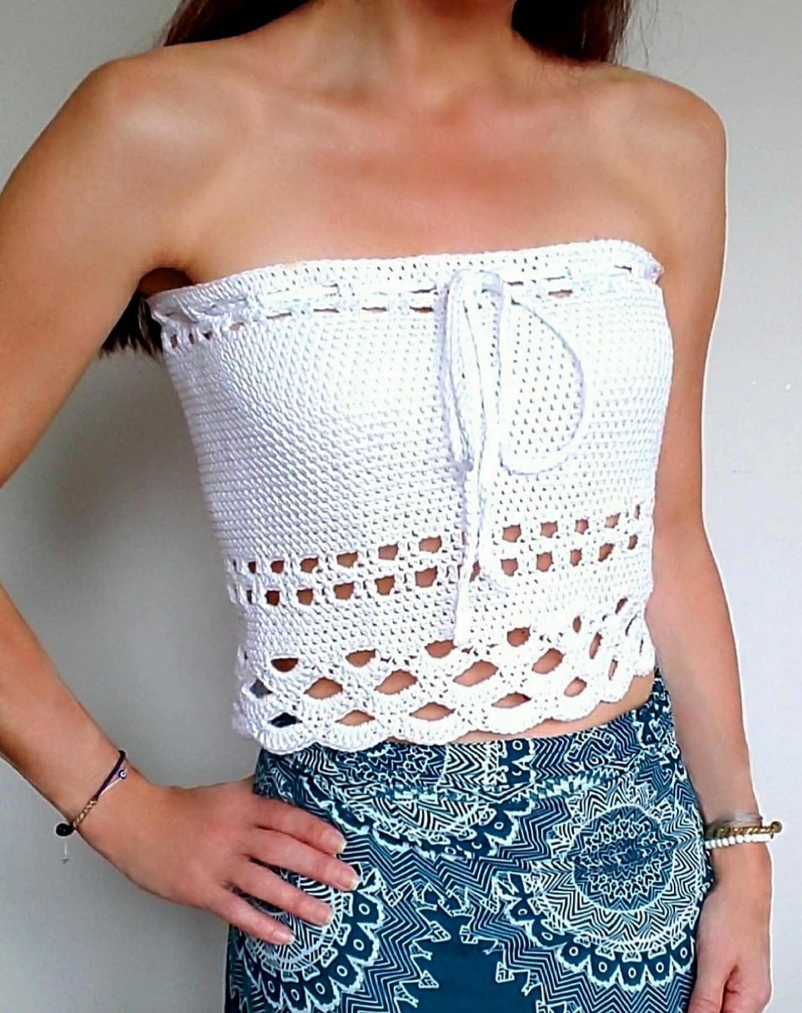 Cropped Tube Top Crochet Pattern PDF - Etsy