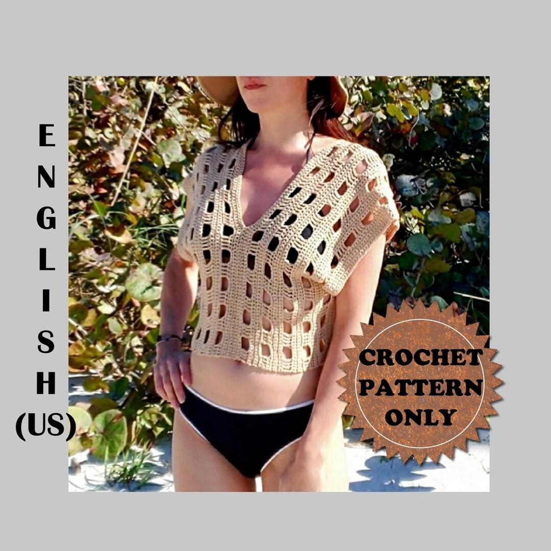 Beachcomber Cropped or Tunic Top Crochet Pattern PDF Beach Cover Up - Etsy