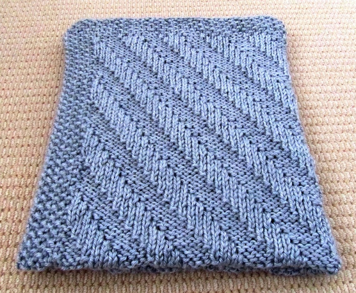 Reversible Baby Blanket Knitting Pattern PDF - Etsy