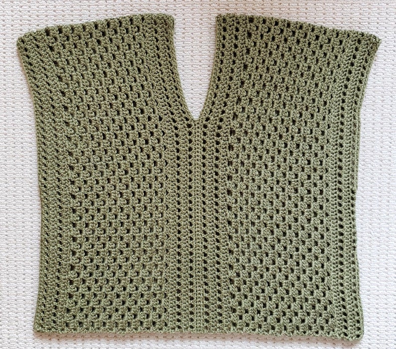 Year Round V Neck Poncho Sweater Crochet Pattern PDF - Etsy