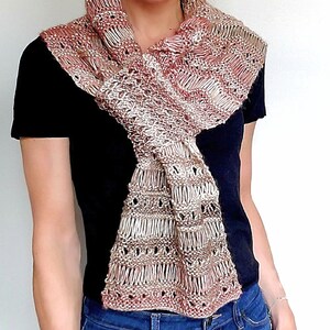 Knitting Pattern Blissful Dropped Stitch Scarf PDF Easy - Etsy