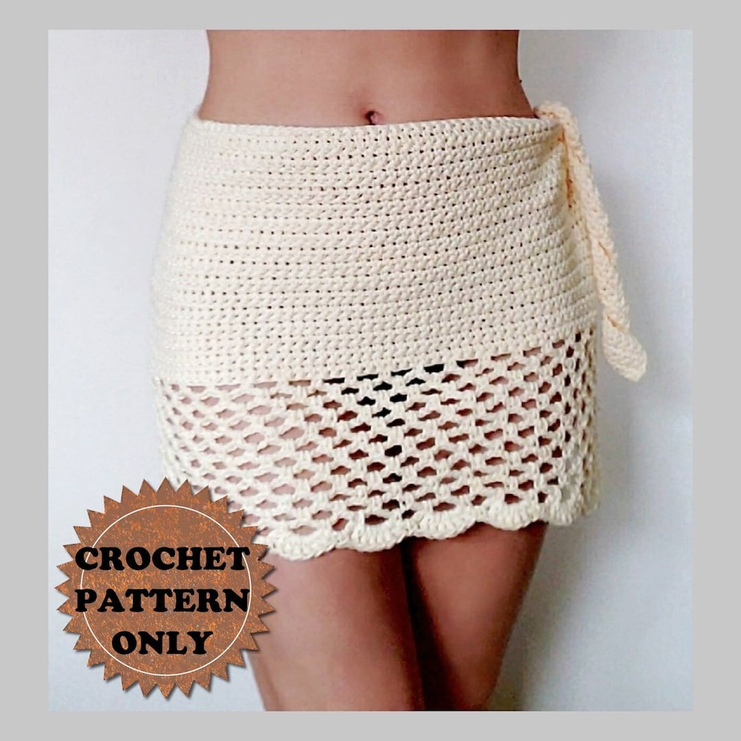 Side Tie Mini Sarong Crochet Pattern PDF - Etsy