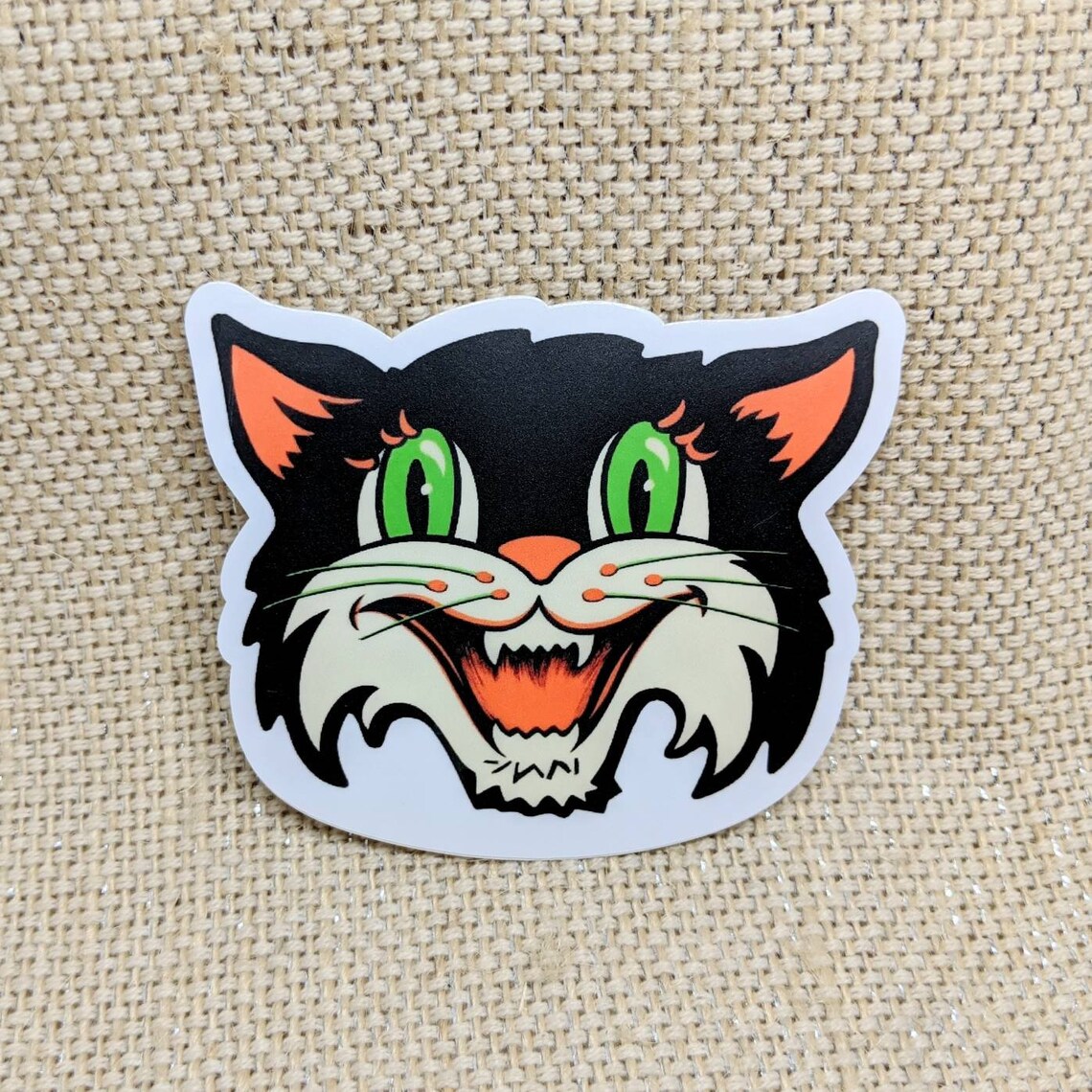 Black Cat Sticker / Bumper Sticker / Vinyl Sticker / Vintage | Etsy