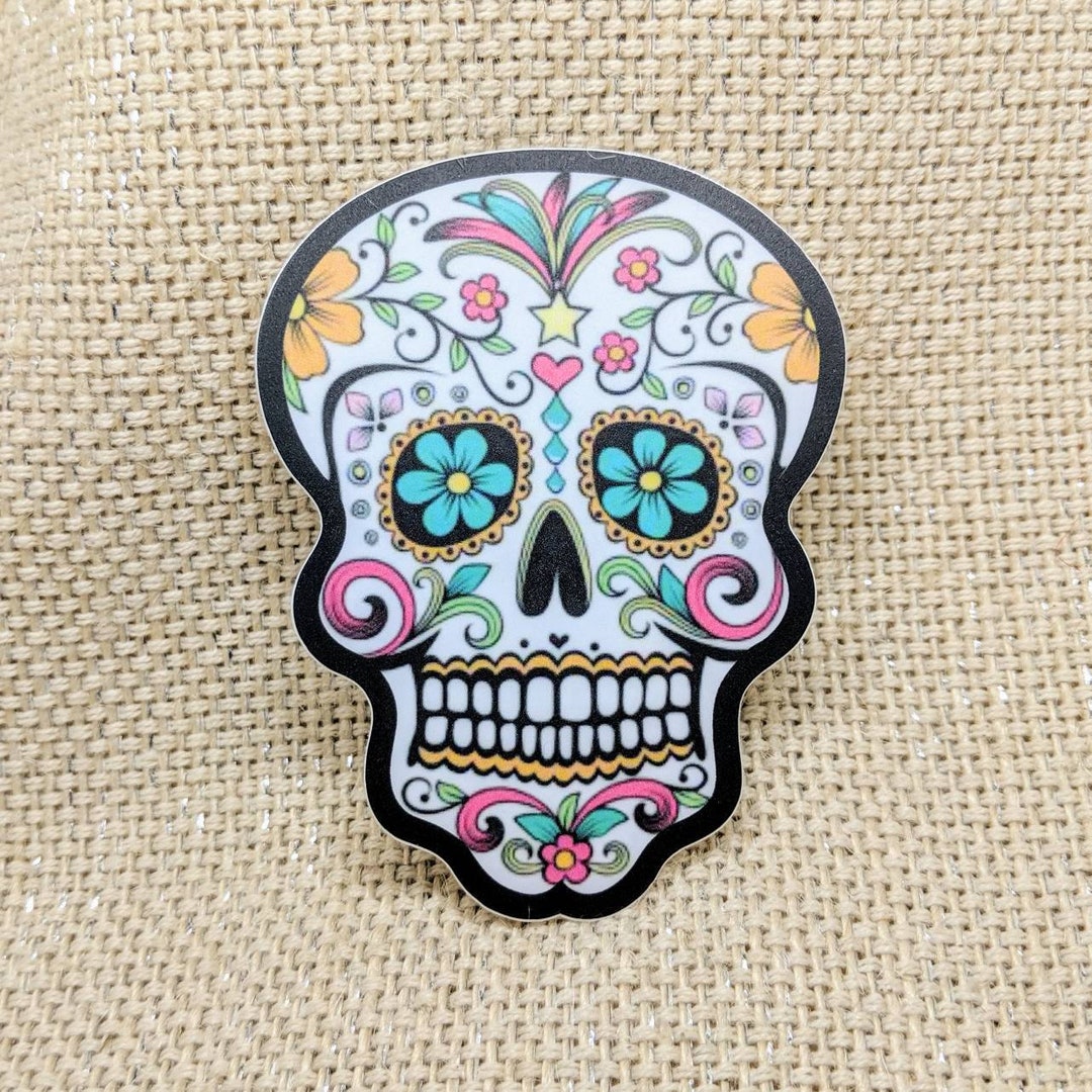 Sugar Skull Sticker / Bumper Sticker / Vinyl Sticker / Vintage - Etsy