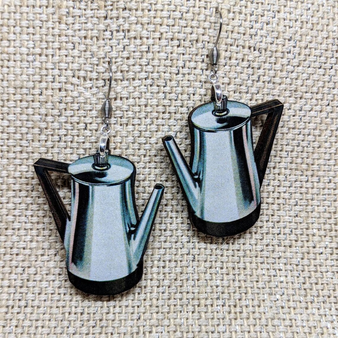 Coffee Pot Earrings / Vintage Coffee Pot Jewelry / Vintage - Etsy