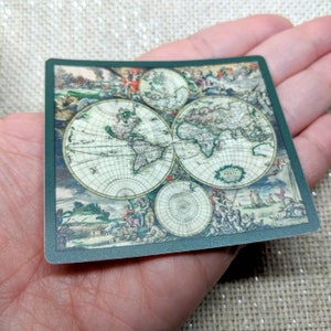 Vintage Map Sticker / Bumper Sticker / Vinyl Sticker / Vintage Image ...