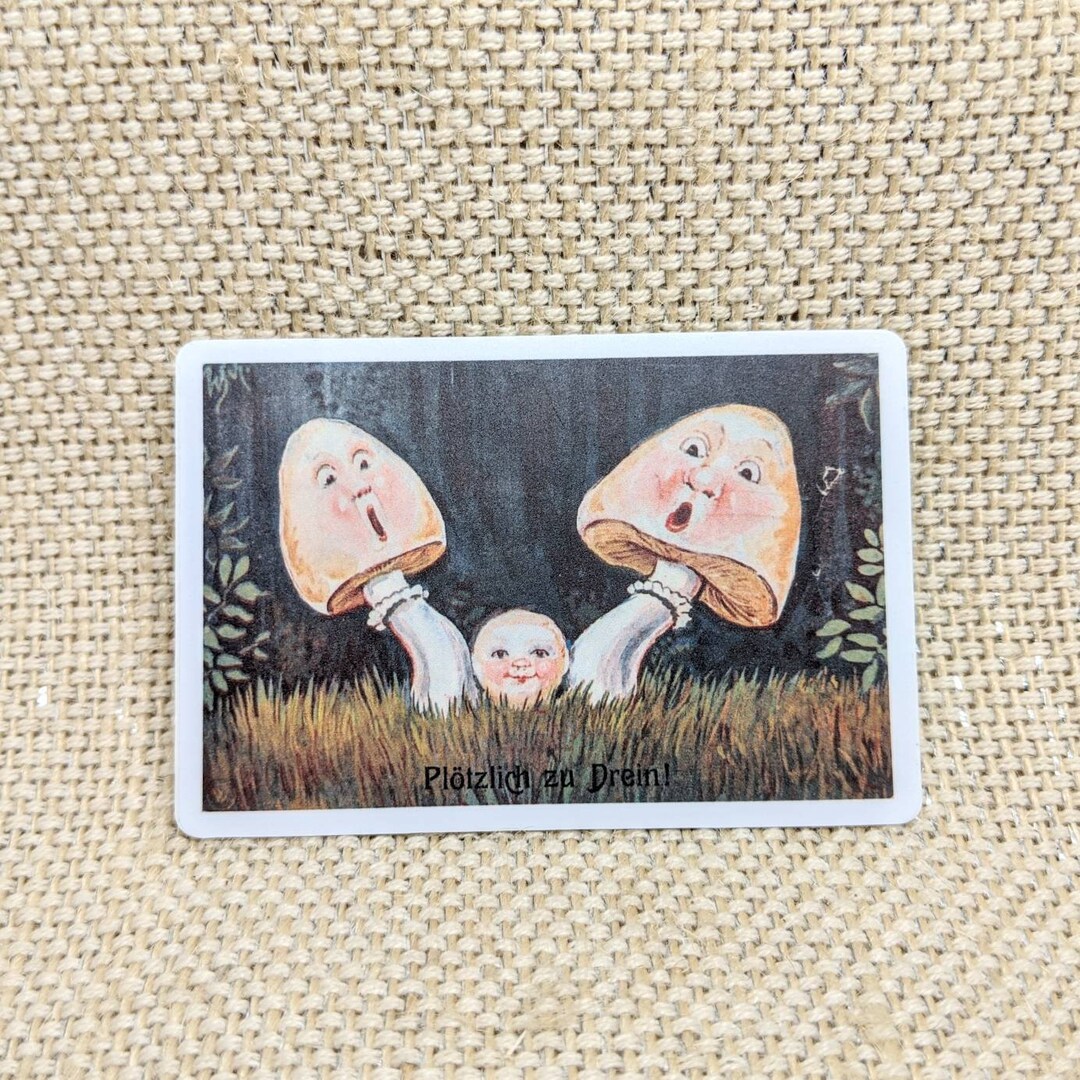 Creepy Mushroom Sticker / Shroom Sticker / Bumper Sticker / Vinyl ...
