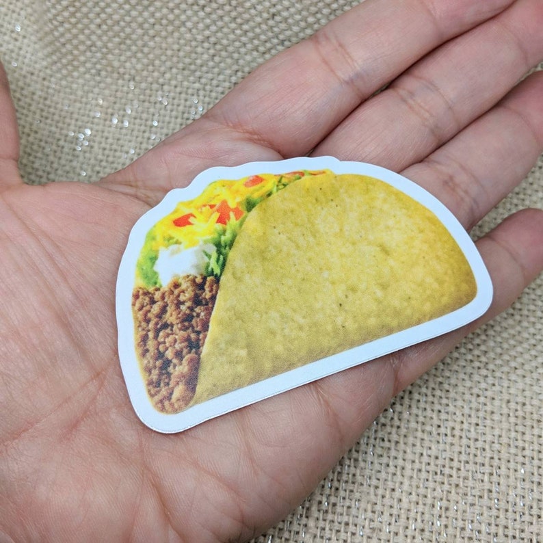 Taco Sticker / Bumper Sticker / Vinyl Sticker / Vintage Image | Etsy
