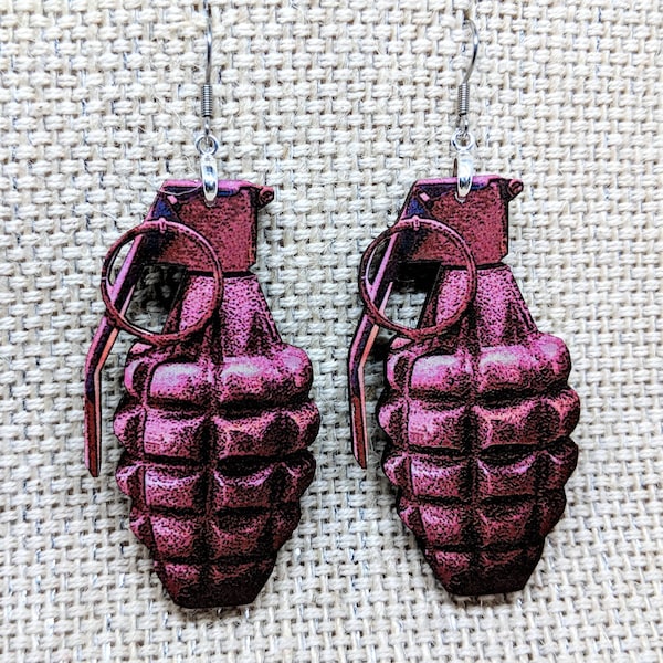Grenade Earrings - Etsy