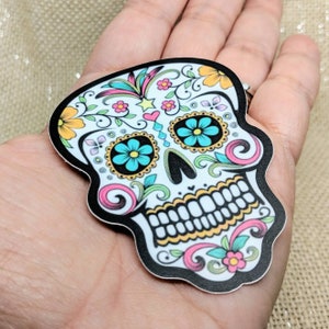 Sugar Skull Sticker / Bumper Sticker / Vinyl Sticker / Vintage - Etsy