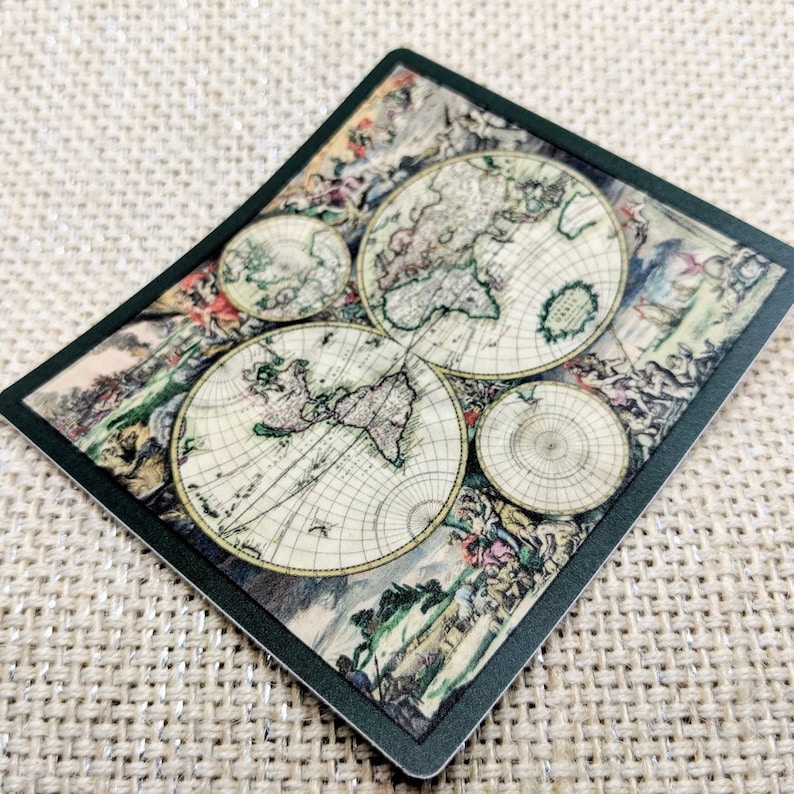 Vintage Map Sticker / Bumper Sticker / Vinyl Sticker / Vintage - Etsy