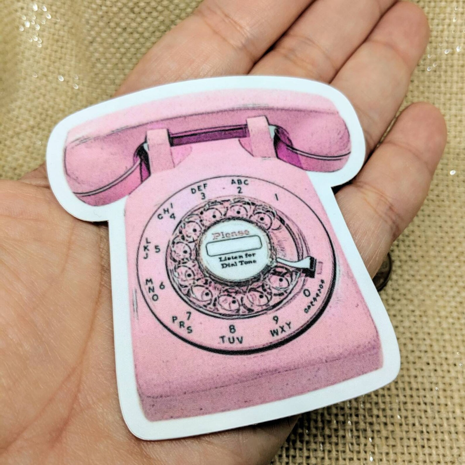 Vintage Phone Sticker / Bumper Sticker / Vinyl Sticker / | Etsy
