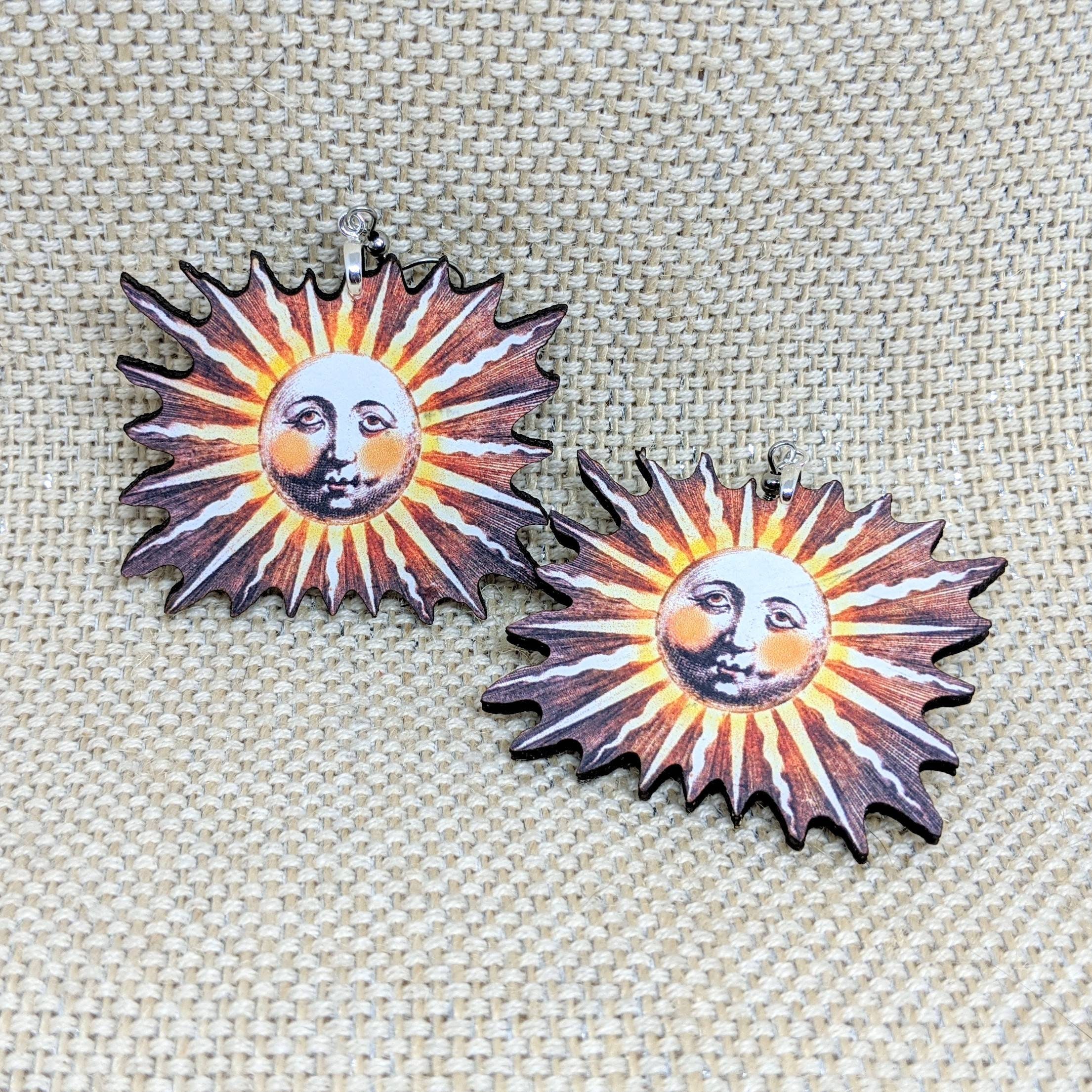 The Sun Earrings / the Sun Jewelry / Alchemist Sun / Vintage - Etsy