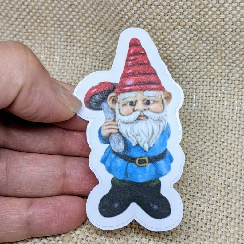 Gnome Sticker / Bumper Sticker / Vinyl Sticker / Vintage Image | Etsy
