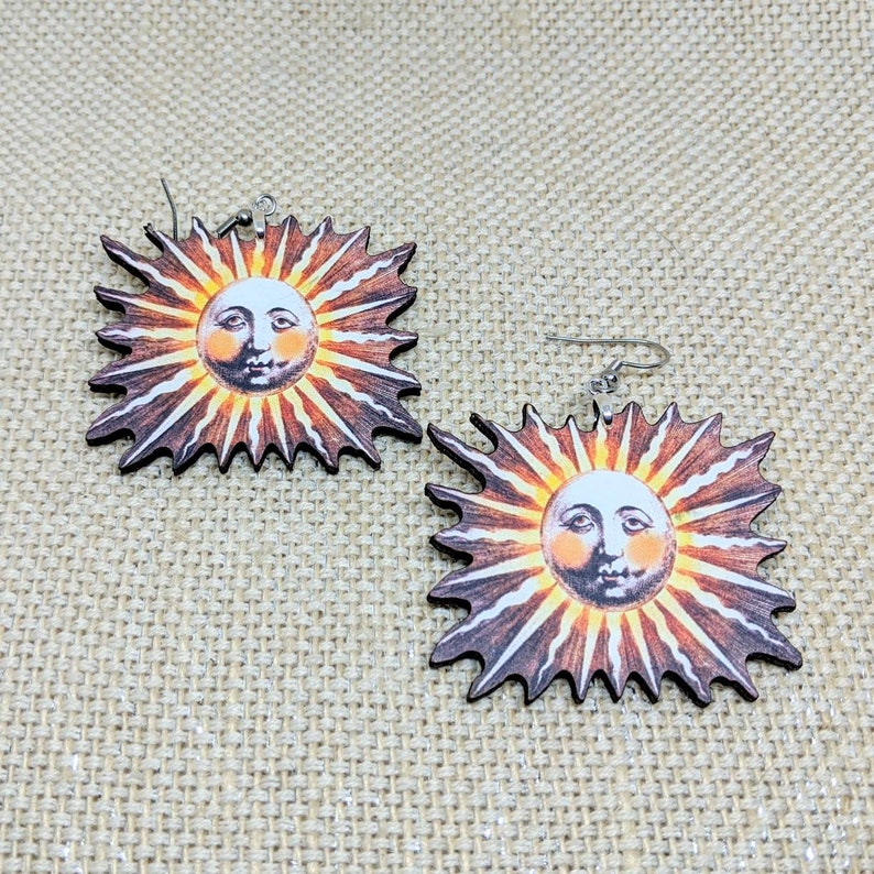 The Sun Earrings / the Sun Jewelry / Alchemist Sun / Vintage - Etsy