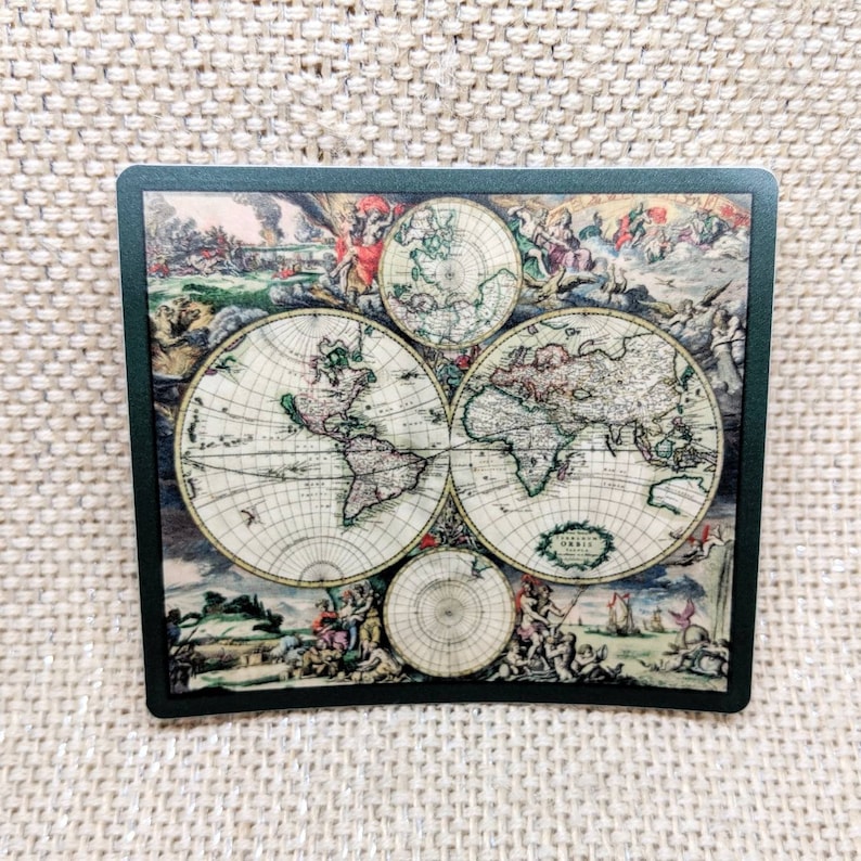 Vintage Map Sticker / Bumper Sticker / Vinyl Sticker / Vintage - Etsy