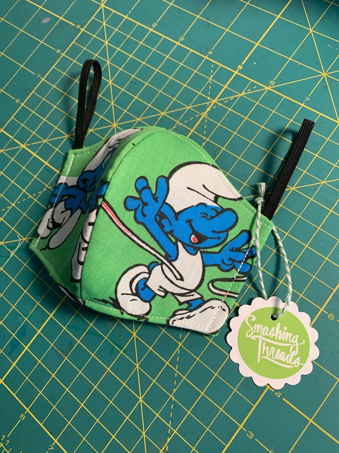 Vintage Smurf Face Mask - Etsy