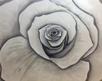 The English Rose Acrylic Painting by Courtney Baldwin - Etsy