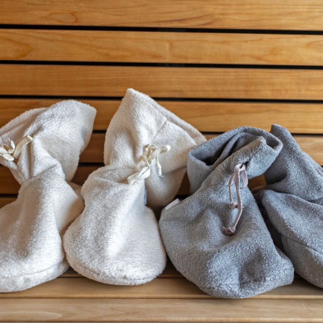 Microwavable Wheat Booties, Heated Foot Warmers, Natural Slippers - Etsy