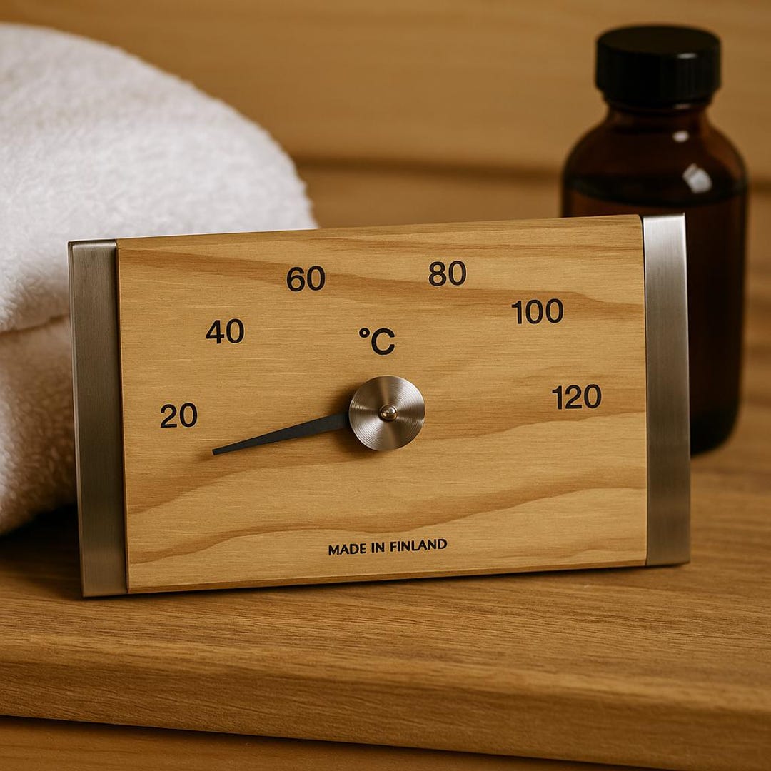 Handmade Sauna Thermometer – Wooden Temperature Gauge for Steam Room ...