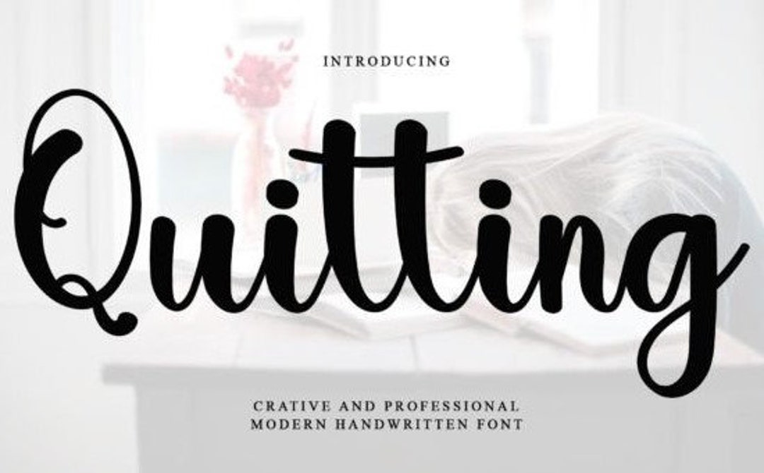 Quitting Font, Thin Font, Retro Font, Fashion Font, Magazine Font ...