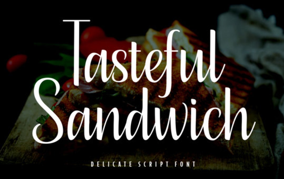 Tasteful Sandwich Font, Handwritten Font, Wedding Font, Modern Font ...