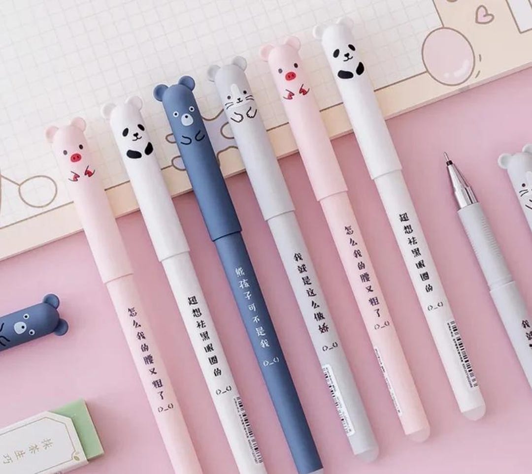 Kawaii Animal Erasable Gel Pen: Back to School Gift - Etsy