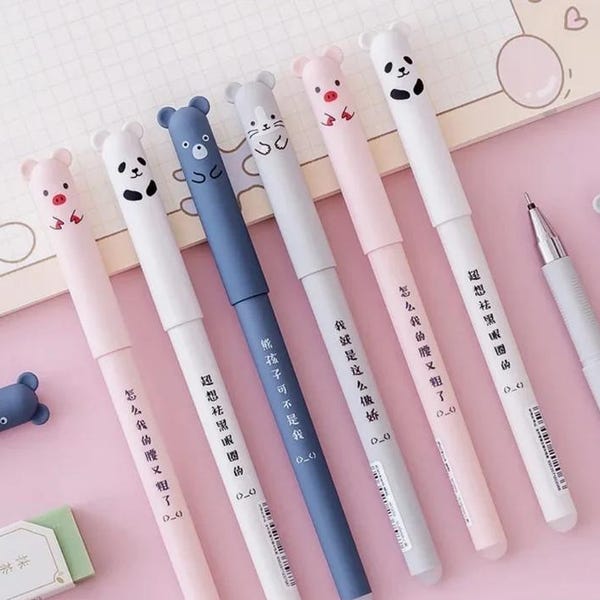 Animal Erasable Pens - Etsy UK