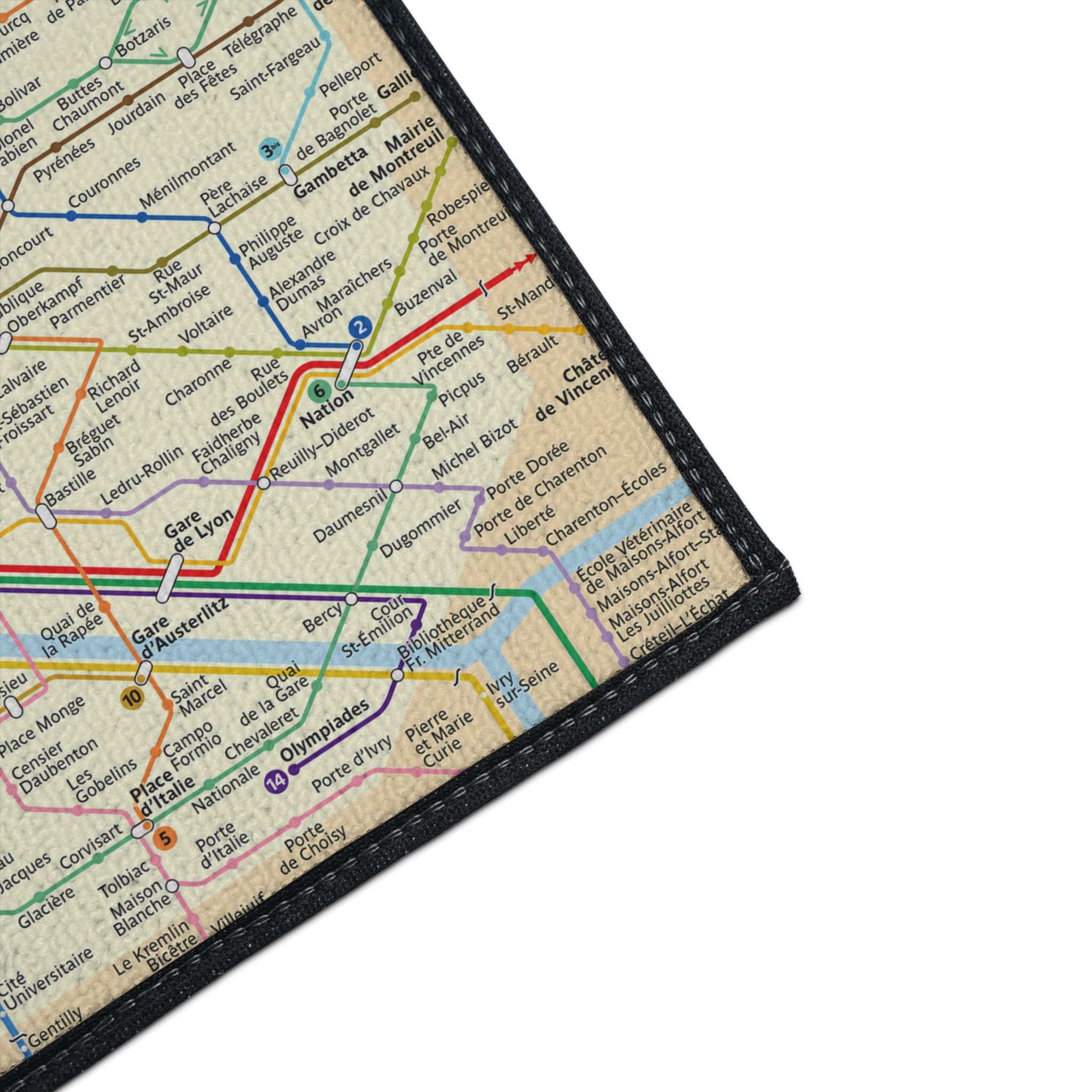 PARIS METRO MAP Floor Mat, Francophile Decor, French Lovers Gift ...