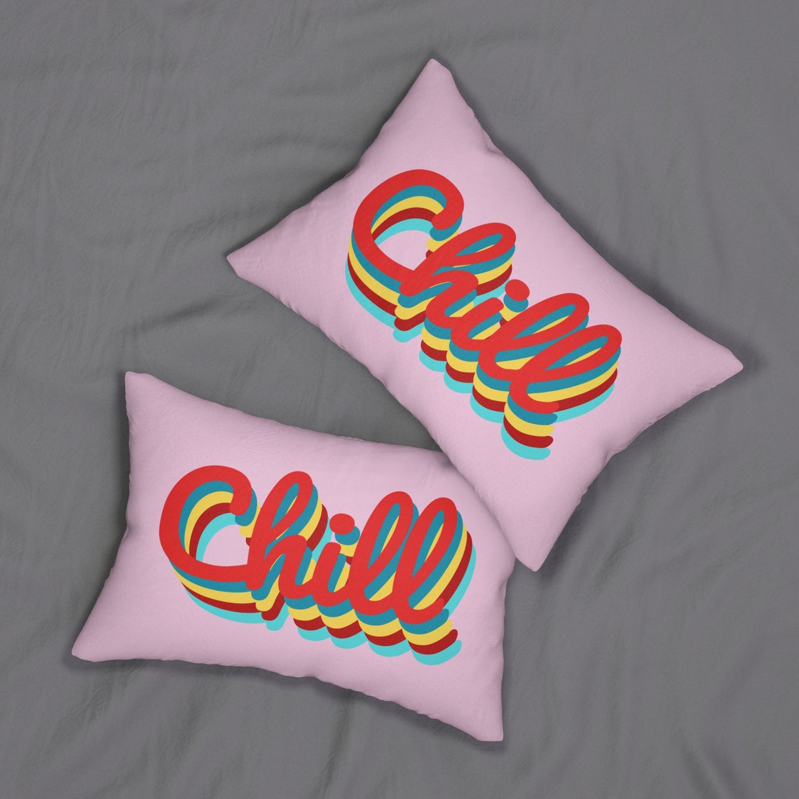 CHILL Accent Pillow; Retro, Vintage, Groovy, Colorful Pillow, Funky ...