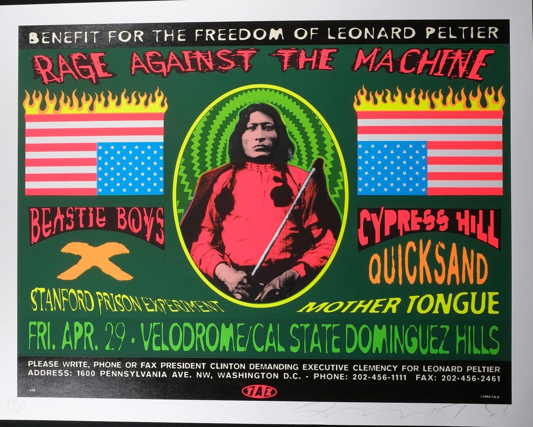 Taz Rage Against the Machine 1994 San Francisco Concert Poster - Etsy