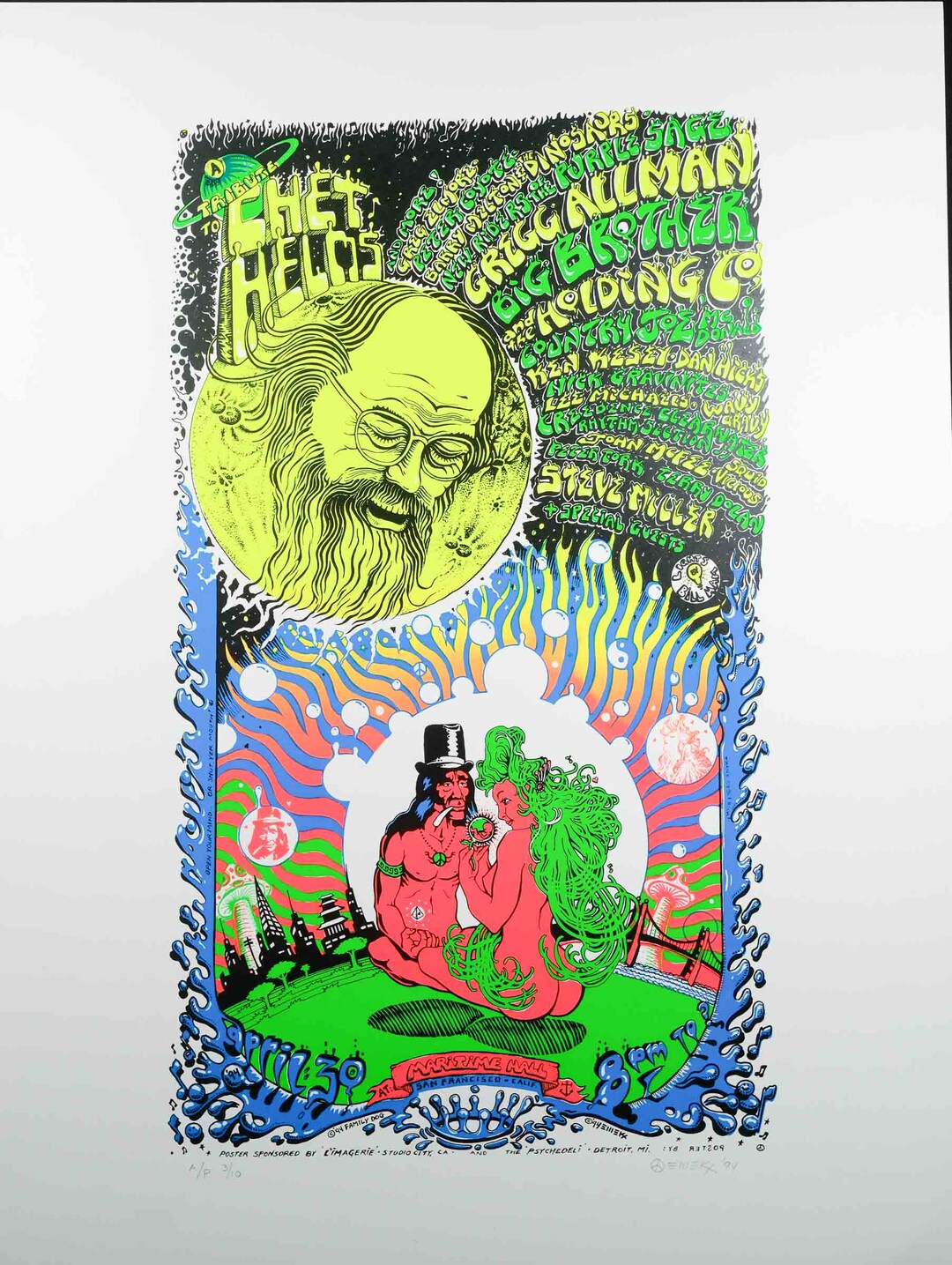 Emek 1994 Chet Helms Tribute Poster Regular Edition Proof Signed ...