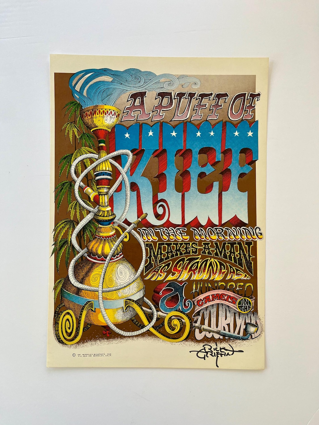 Rick Griffin Puff of Kief 1967 OP-1 Signed Original Poster - Etsy