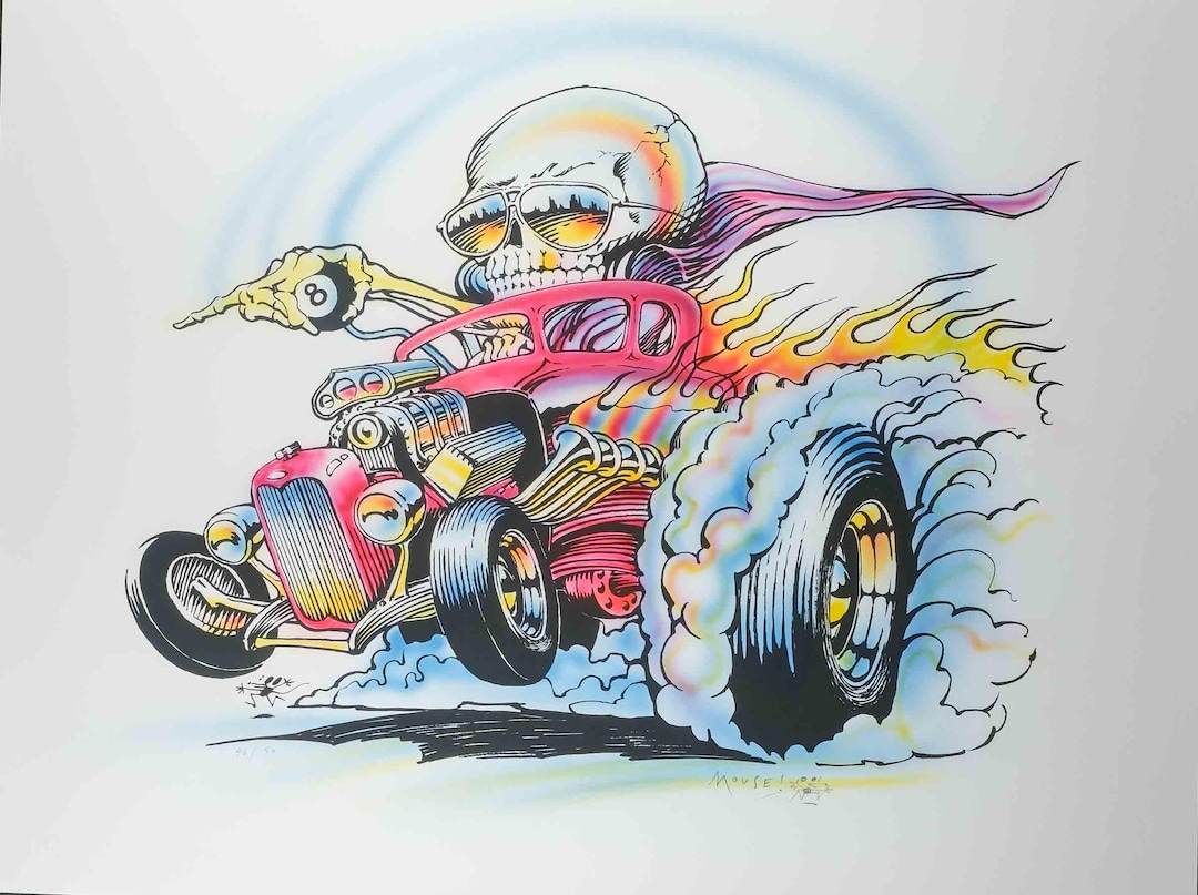Stanley Mouse Suite of Four Hand Airbrushed Silkscreen Hot Rod - Etsy