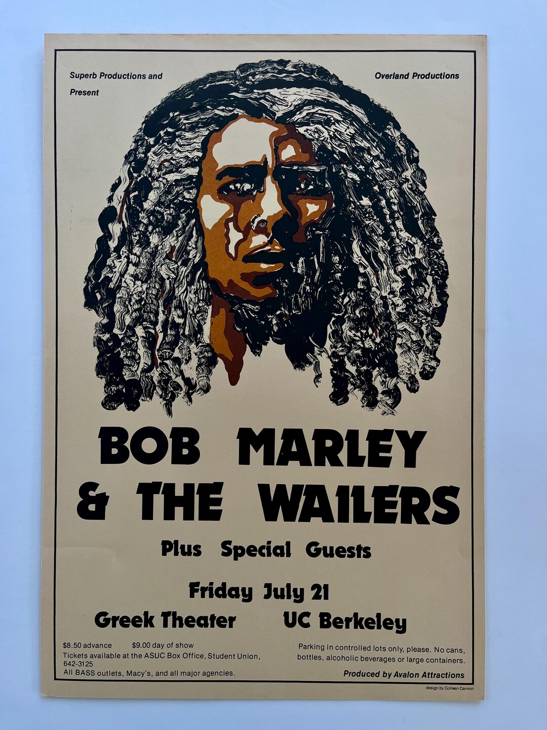 Bob Marley & the Wailers, Greek Theatre Berkeley, 7/21/1978, Colleen ...