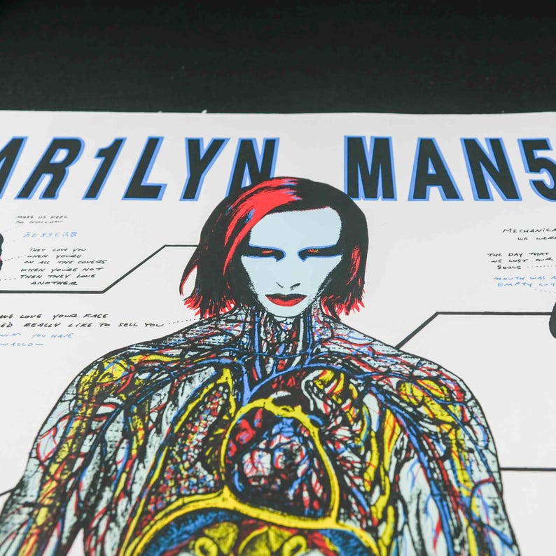 Emek Marilyn Manson 1998 Detroit Concert Poster - Etsy