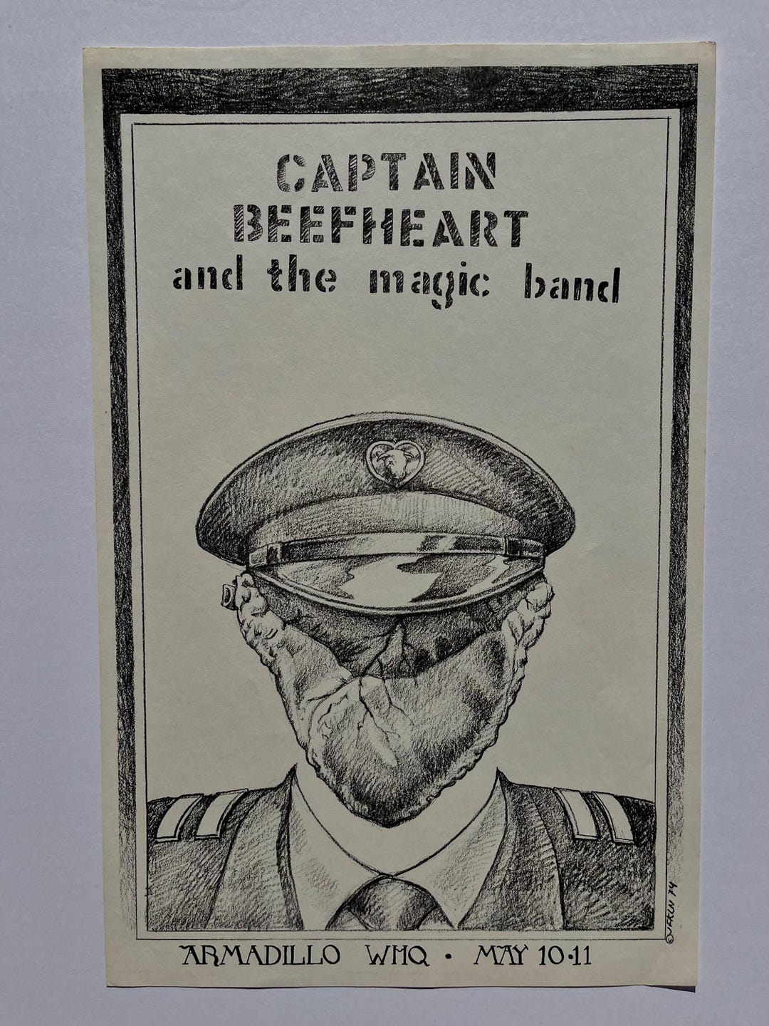Captain Beefheart 1980 Poster, Armadillo World Headquarters, Signed - Etsy