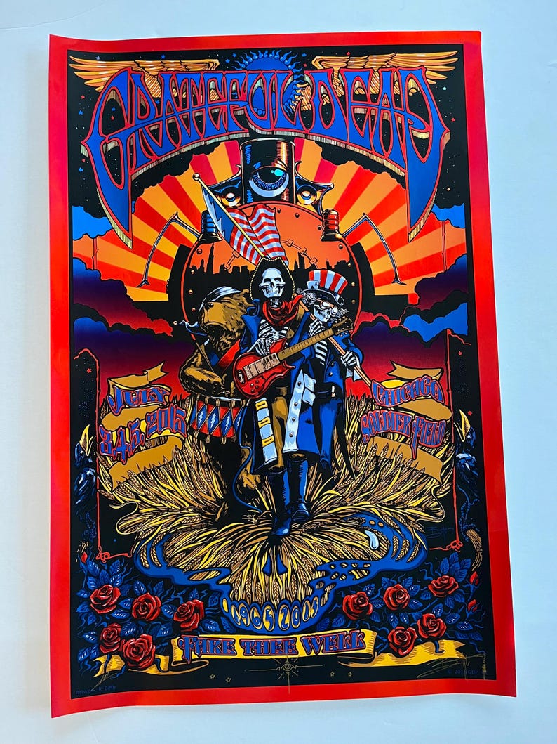 Grateful Dead Fare Thee Well Soldier Field Chicago 1995 Richard Biffle ...