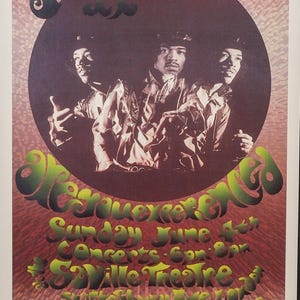 Jimi Hendrix 1967 Saville Theatre Concert Poster - Etsy