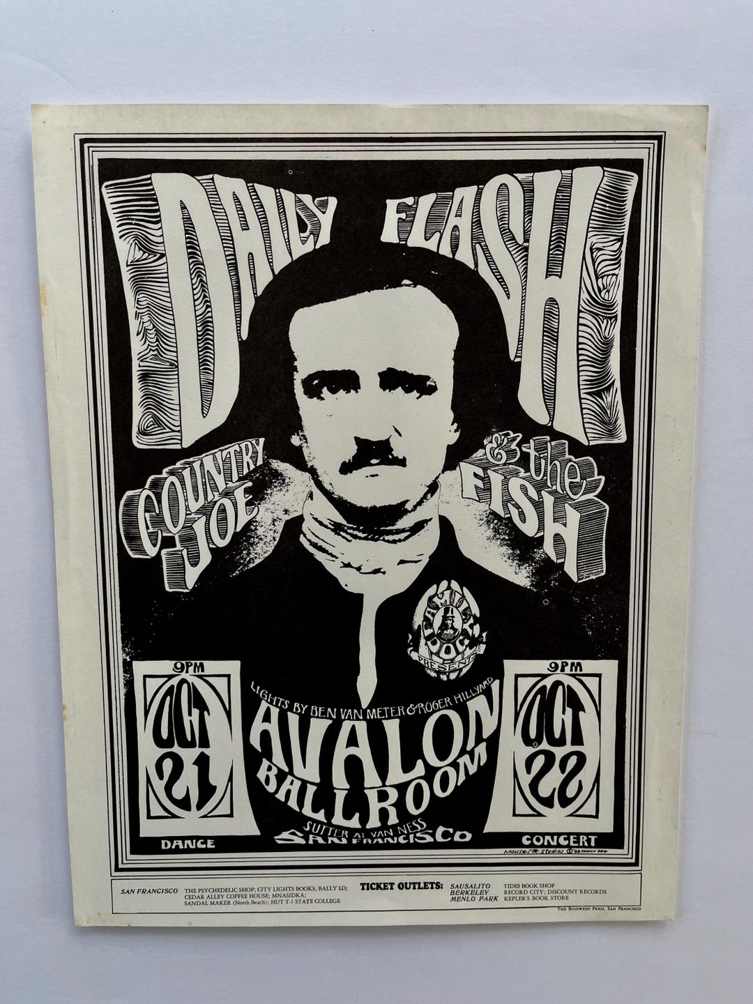 Stanley Mouse Alton Kelley Country Joe & the Fish Avalon Ballroom ...