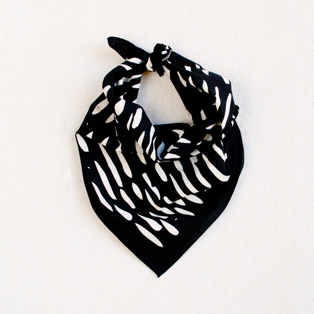 Hand Printed Bandana, Choice of Color, Tightly Woven Cotton, 100% Made ...