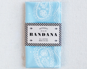 Navy Sketched Paisley Bandana Hand Printed 100% Cotton Made | Etsy