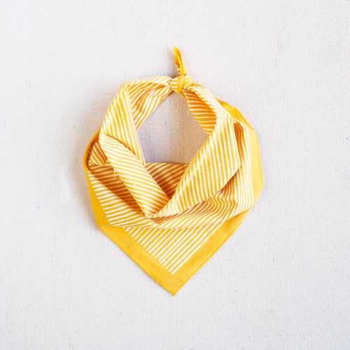 Hand Screen Printed Bandana Striped Bandana for Men and - Etsy