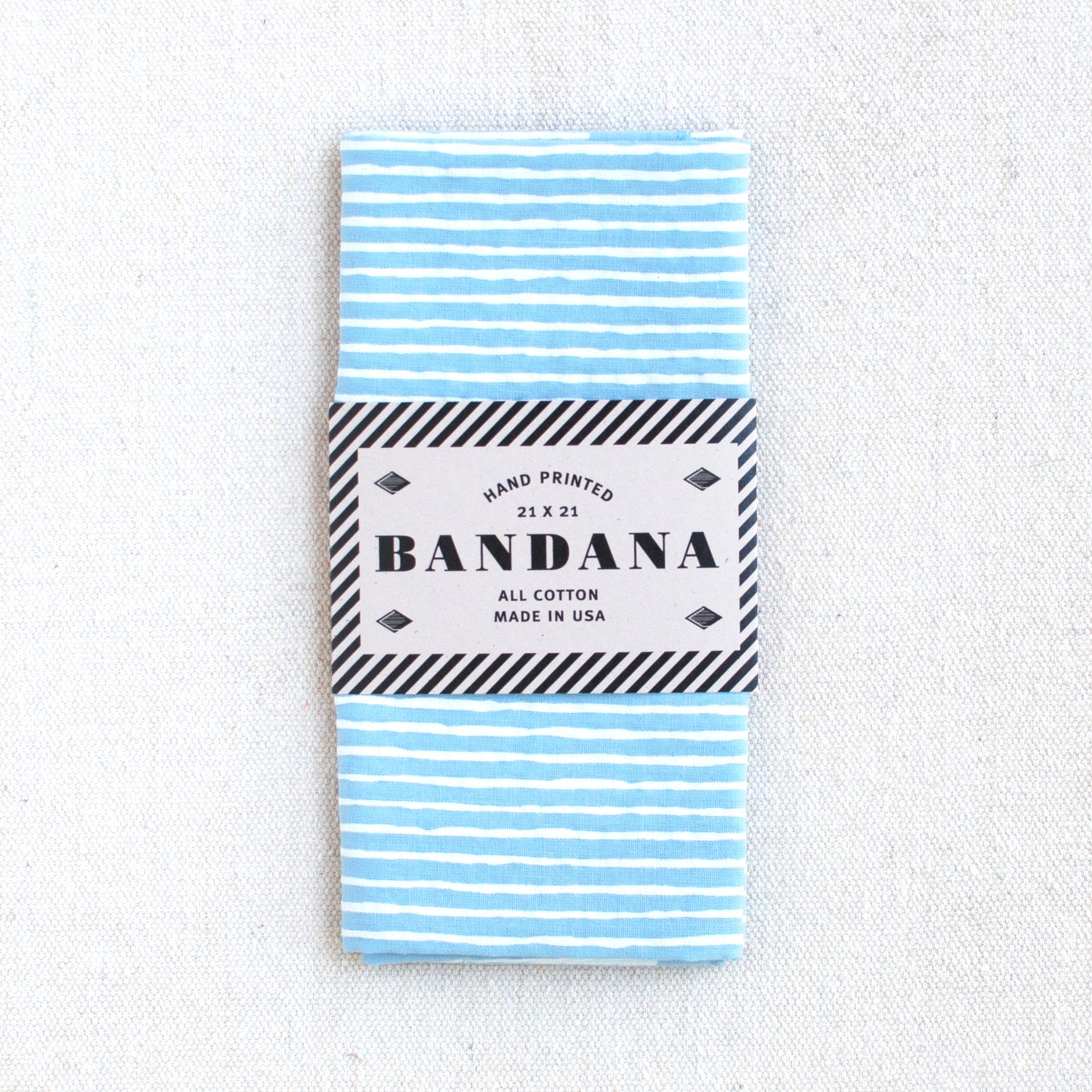 Hand Screen Printed Bandana Striped Bandana for Men and - Etsy
