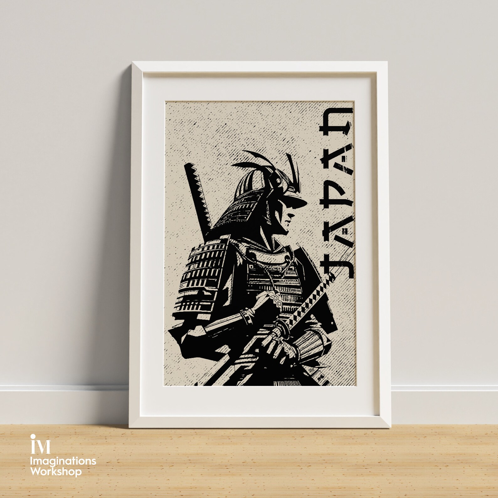 Samurai Warrior, Japanese Art, Samurai Print, Tokyo, Minimalist Wall ...